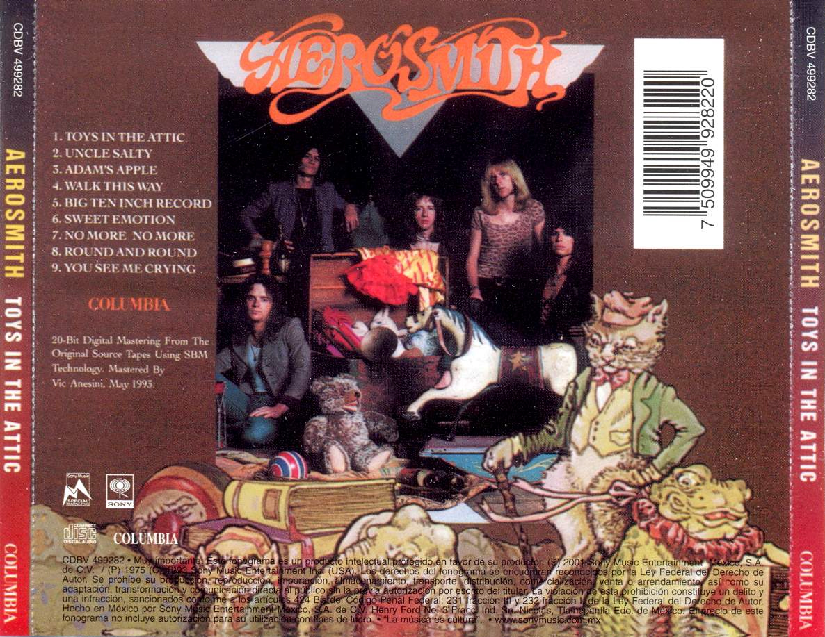Aerosmith Toys In The Attic : Back US | CD Covers | Cover Century ...